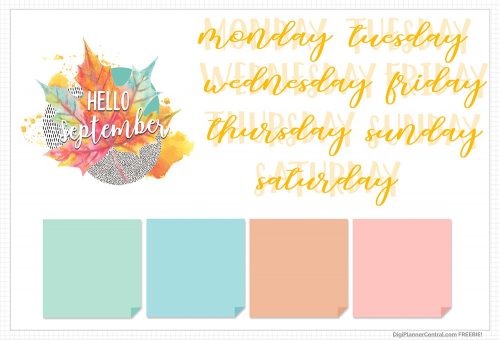 September Digital Planner Freebies | DPC Digitals
