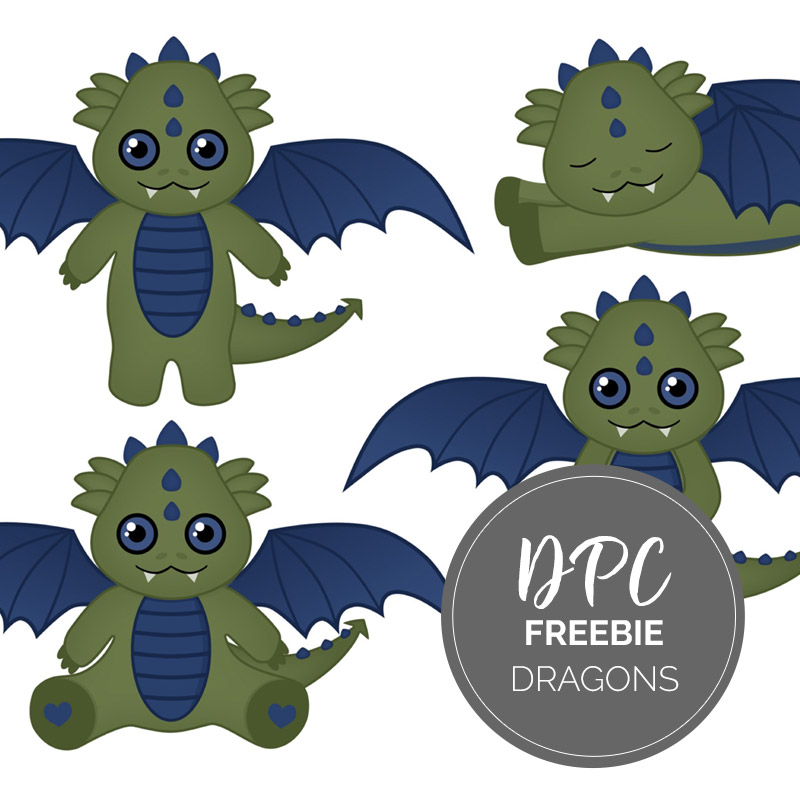 FREEBIE: Dragon Digital Stickers | DPC Digitals