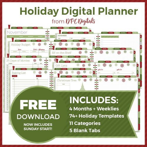 FREEBIE: 2021 Holiday Digital Planners | DPC Digitals