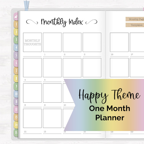 FREEBIE: Happy Theme One Month Notebook | DPC Digitals