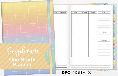 FREEBIE: Daydream Theme One Month DIY Planner | DPC Digitals