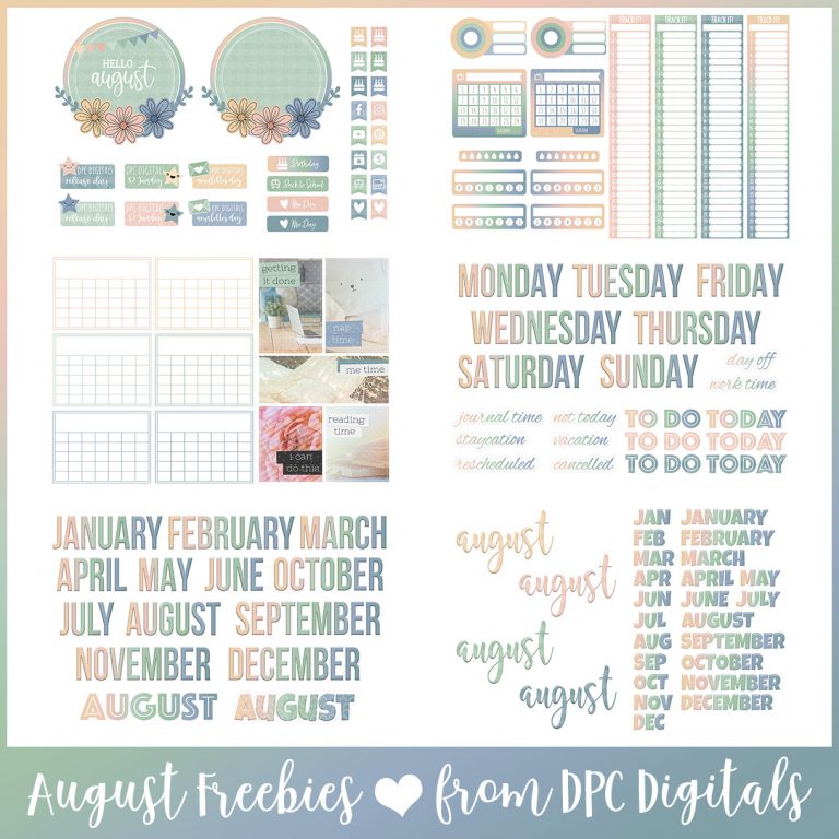 August Digital Planner Freebies | DPC Digitals