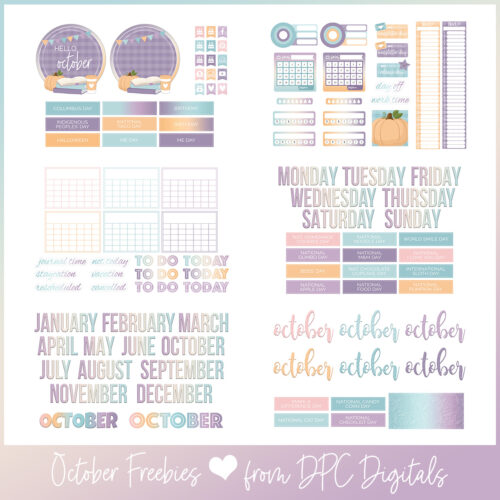 October Digital Planner Freebies | DPC Digitals