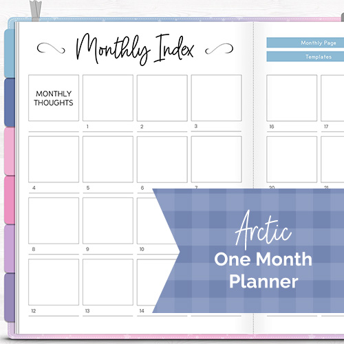 FREEBIE: Arctic Theme One Month DIY Planner | DPC Digitals