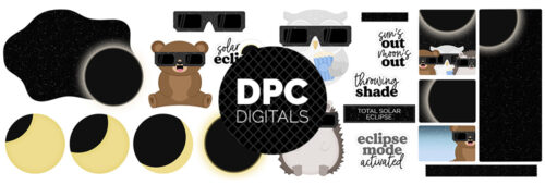 FREEBIE: Solar Eclipse Digital Stickers | DPC Digitals