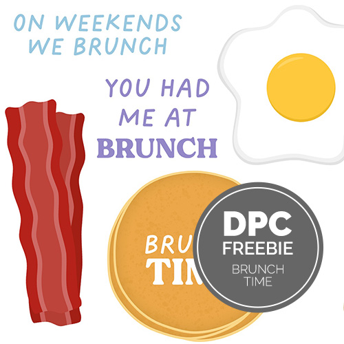 FREEBIE: Brunch Time Digital Stickers | DPC Digitals