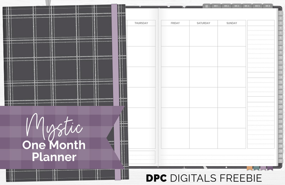 FREEBIE: Mystic Theme One Month DIY Planner | DPC Digitals
