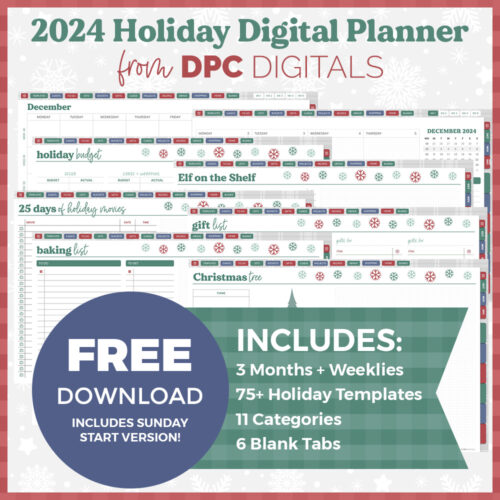 FREEBIE: 2024 Holiday Digital Planners | DPC Digitals