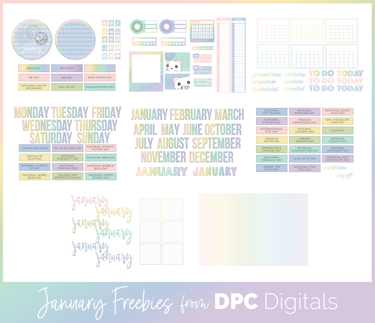 January Digital Planner Freebies | DPC Digitals