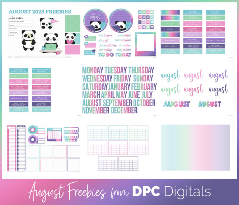 August Digital Planner Freebies | DPC Digitals