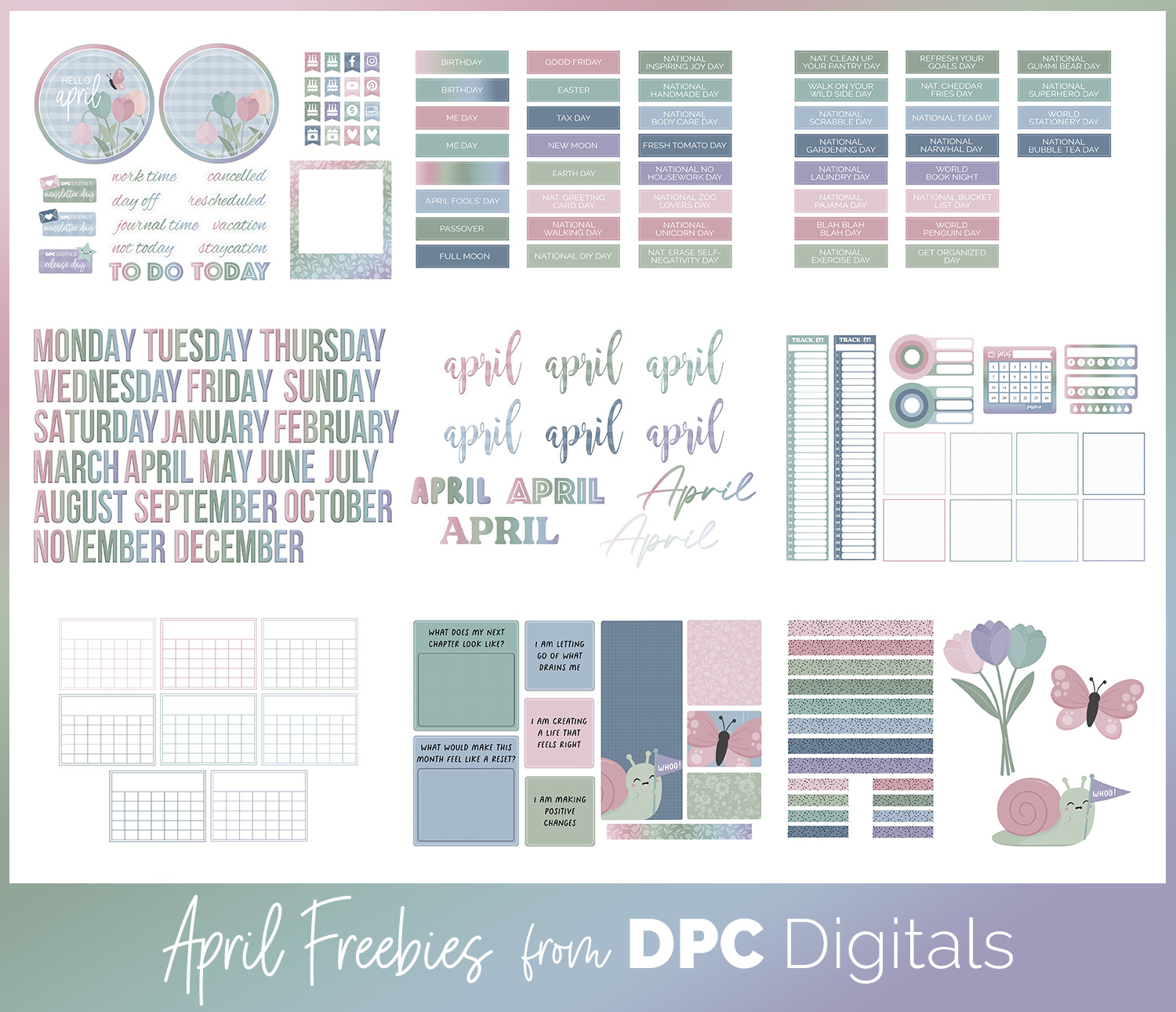 April Digital Planner Freebies | DPC Digitals
